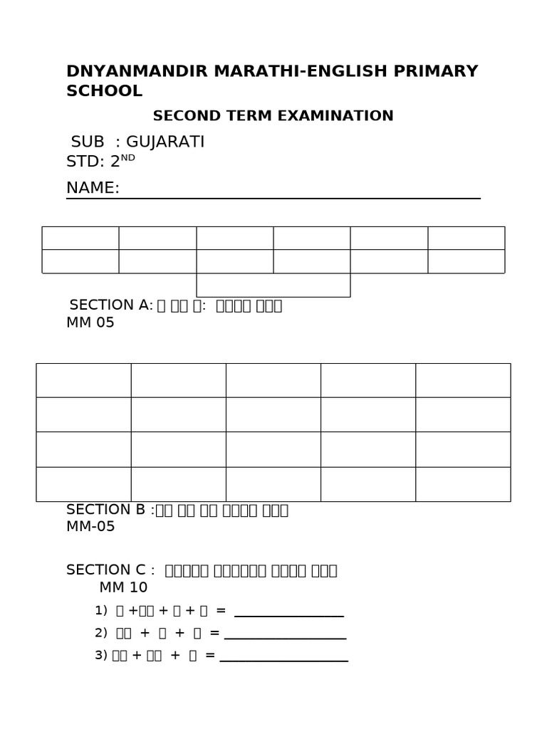 Dnyanmandir Marathi Guj 2ND | PDF