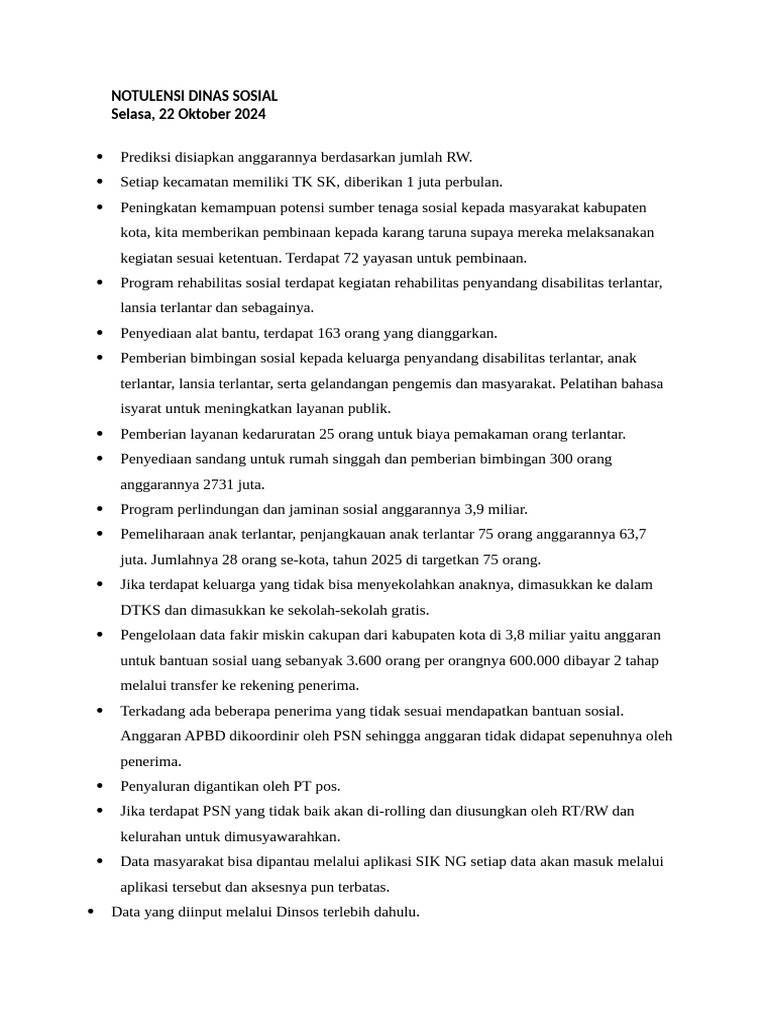 NOTULENSI RAPAT | PDF