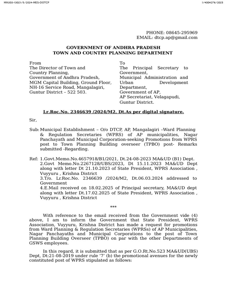 Lr to Govt reg WPRS to TPBO promotion | PDF | Government