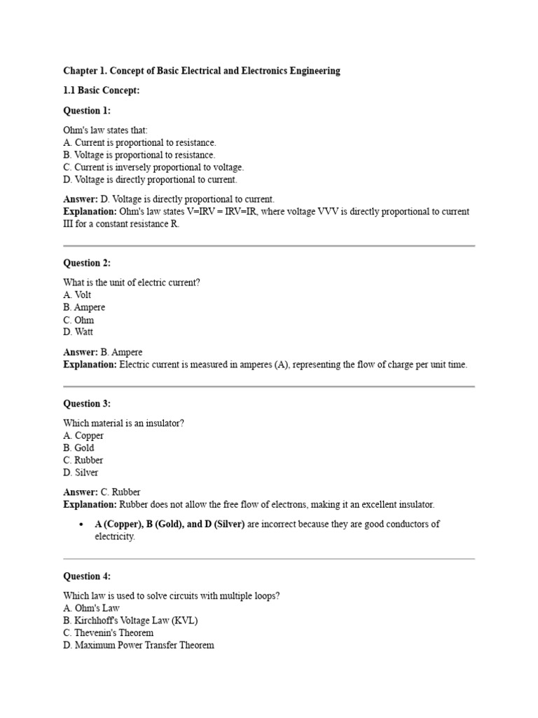 Basic Electrical Engineering Concepts | PDF | Electrical Impedance | Ac ...