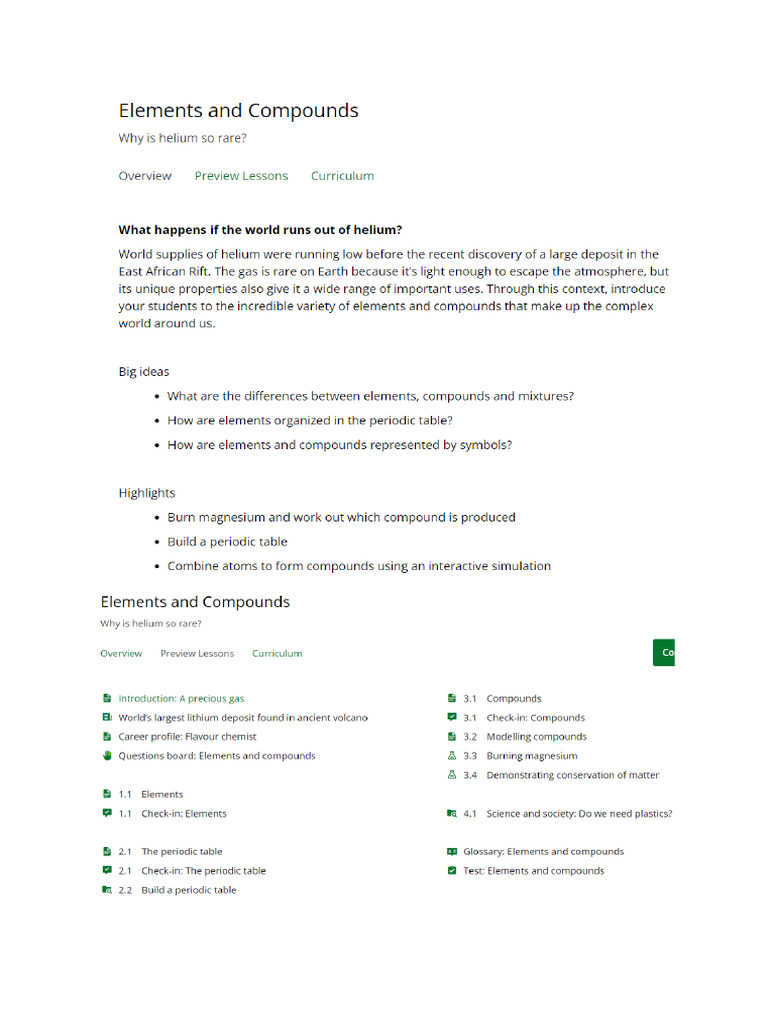 Chemistry Year 8 | PDF