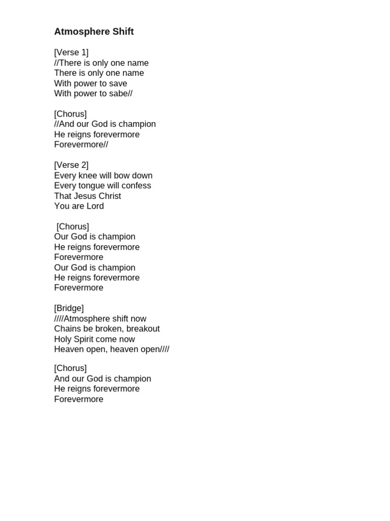 Atmosphere Shift | PDF