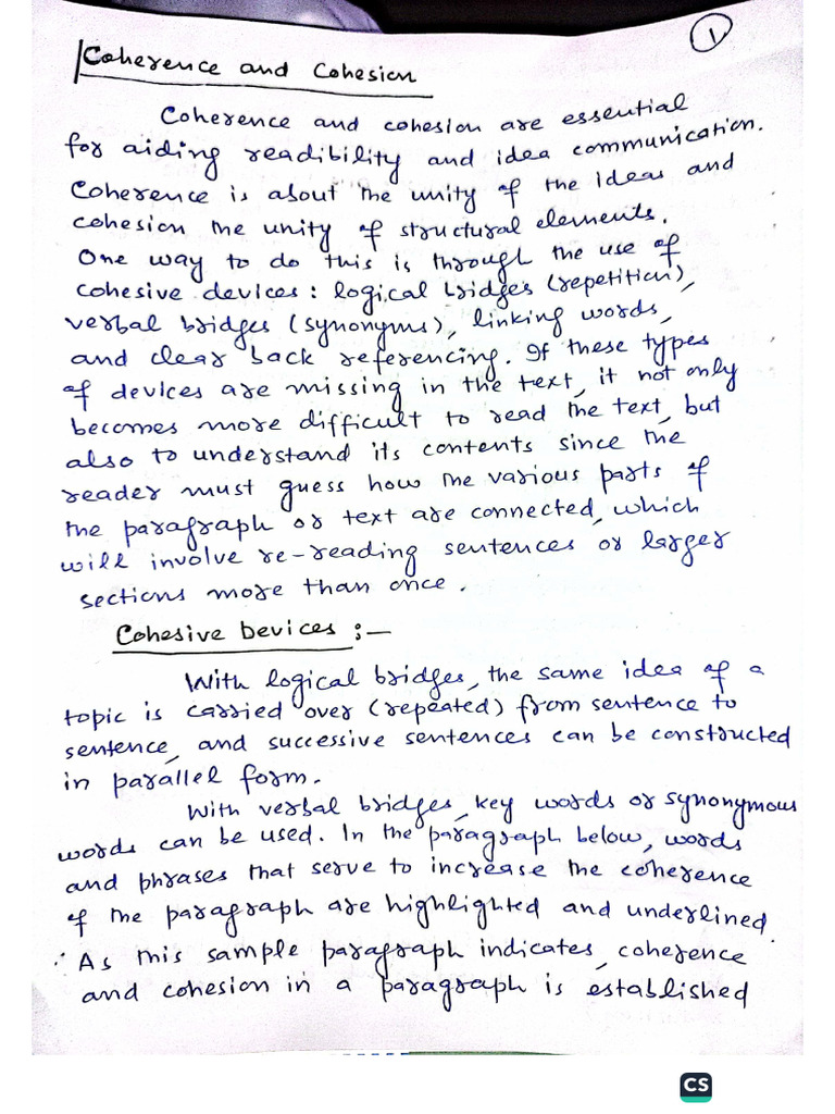 Coherence and Cohesion | PDF