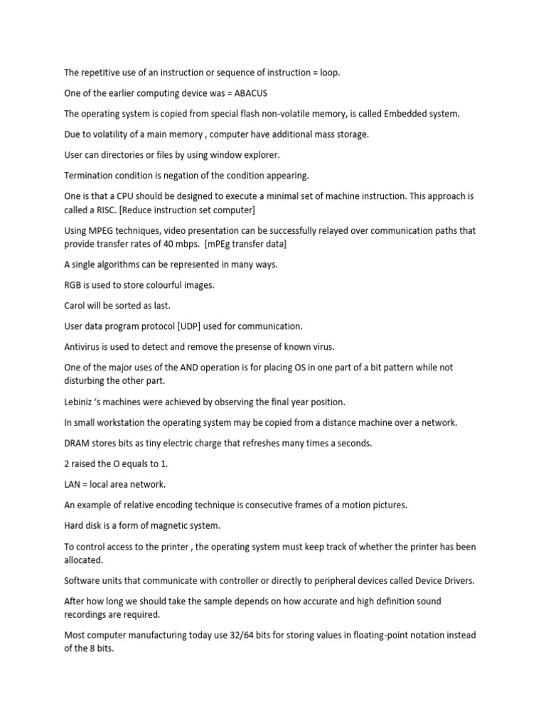Key Computer Science Concepts Explained | PDF | Operating System ...