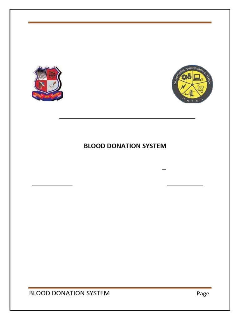Blood Donation System | PDF | Blood Donation | Blood Type