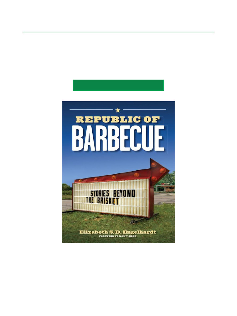 Top Ranking Republic of Barbecue Stories Beyond the Brisket Entire Book ...