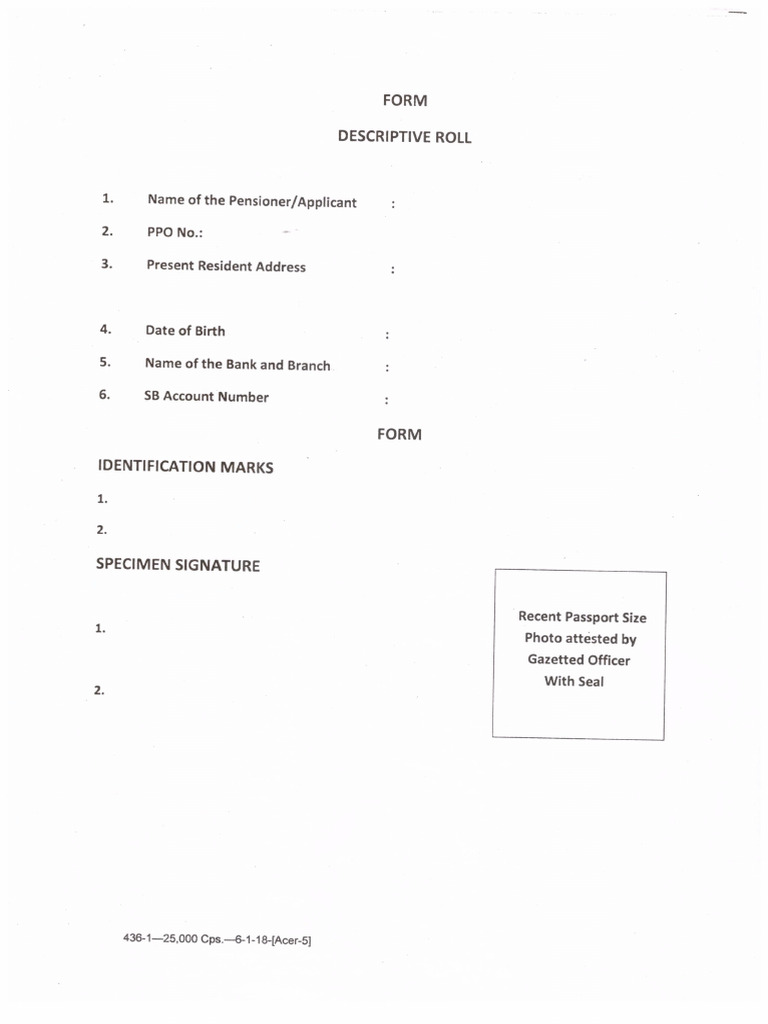 Descriptive Roll | PDF