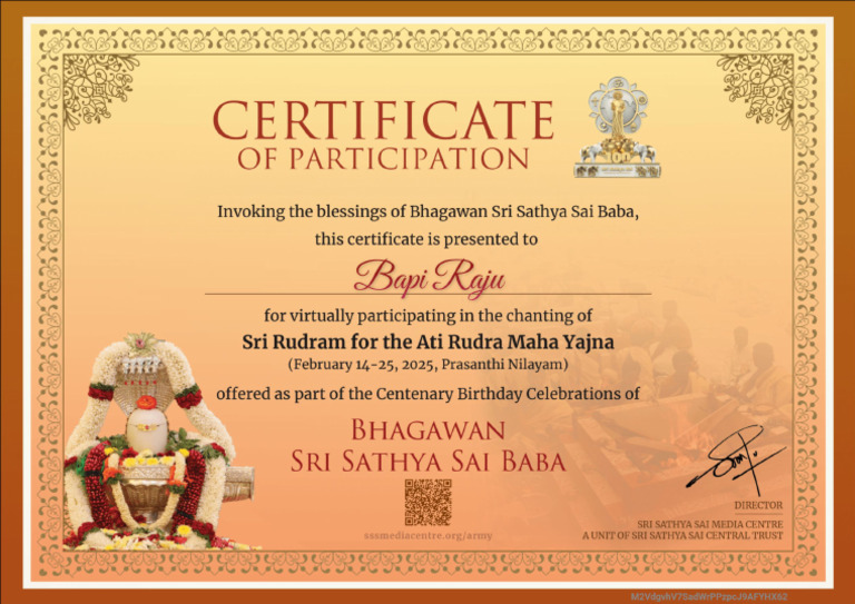 Bapi Raju Certificate | PDF