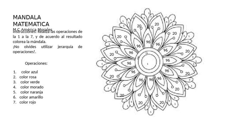 Mandalas Matemáticas para Colorear | PDF | Color