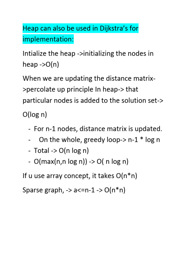 Heap can also be used in Dijkstra | PDF