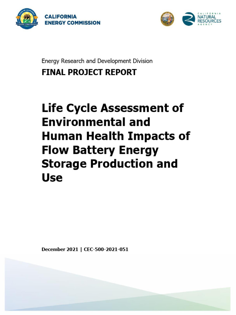 Cec 500 2021 051 | PDF | Life Cycle Assessment | Energy Storage