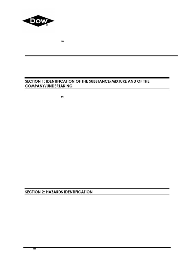 DOWSIL™ 781 Acetoxy Silicone Clear | PDF | Polyvinyl Chloride | Toxicity