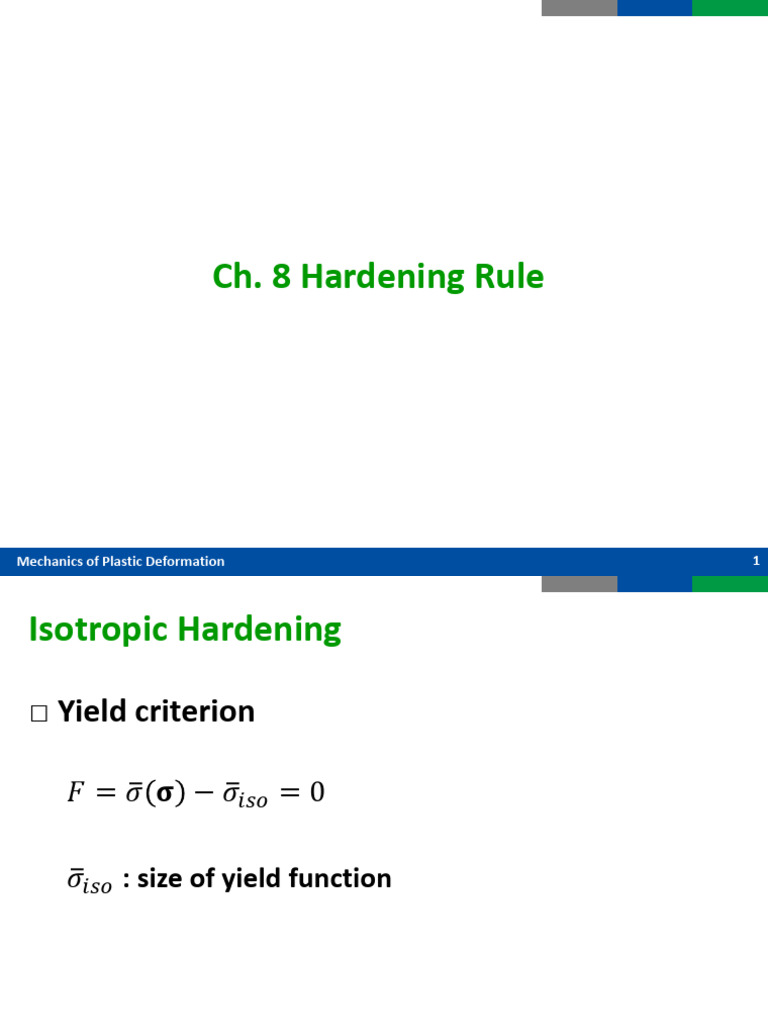 Mechanics of Plastic Deformation Techniques | PDF | Plasticity (Physics ...