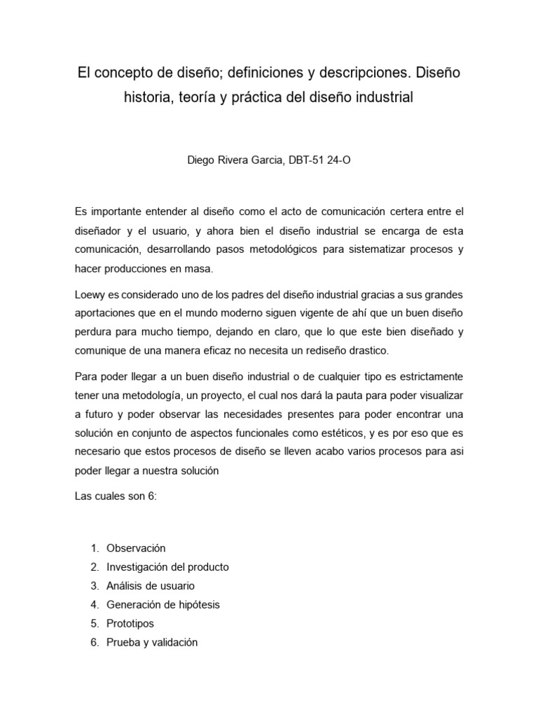 El Concepto de Diseño | PDF