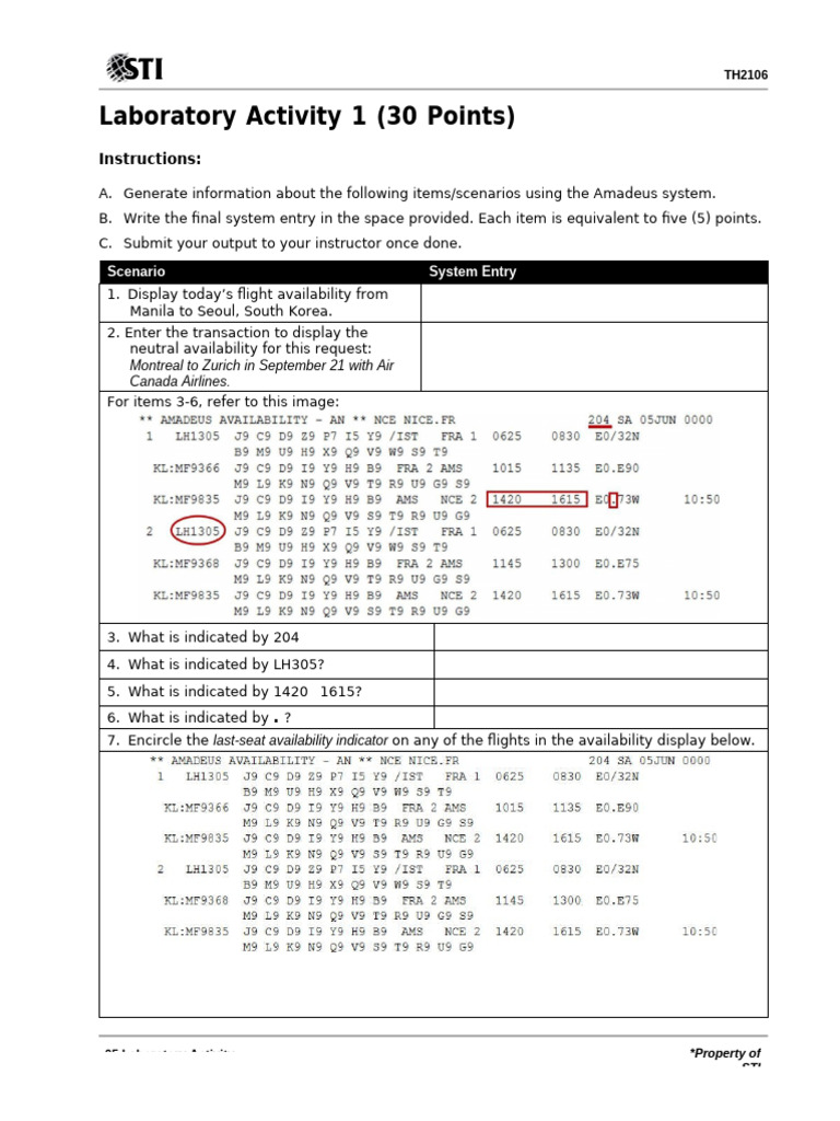 05 Laboratory Activity 1 (3) 690 | PDF | Aviation Safety | Airlines
