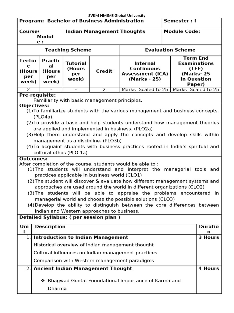 Indian Management Thoughts Overview | PDF | Business