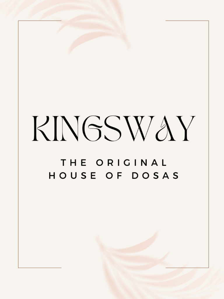 Kingsway HOD Main MENU 1 | PDF