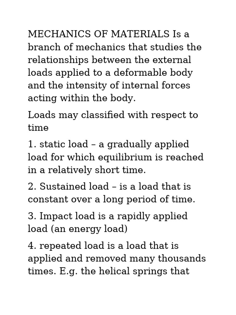 mech def | PDF | Deformation (Engineering) | Fracture