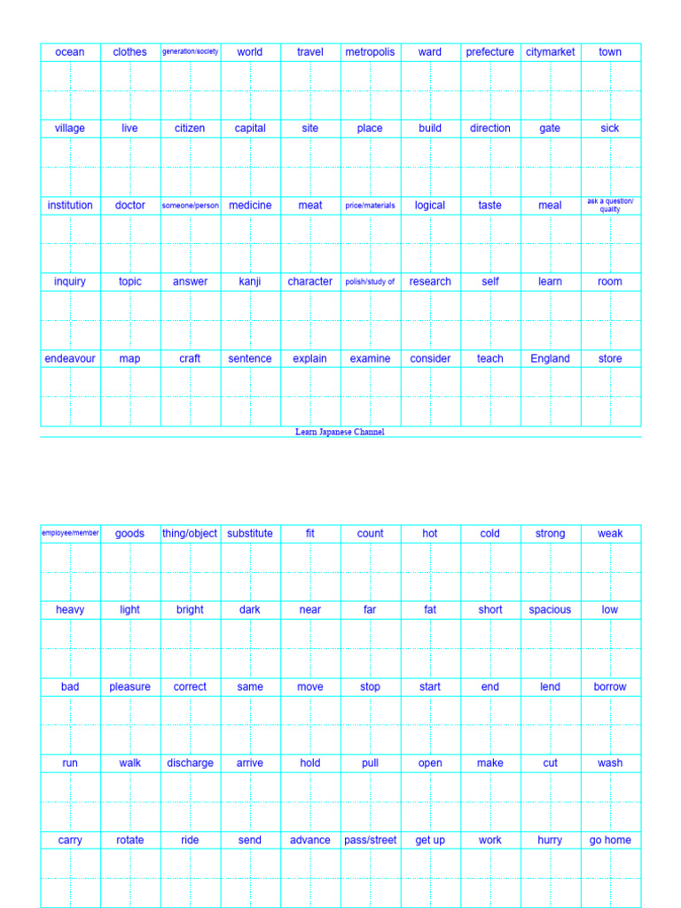 N4 Kanji Learning Guide | PDF