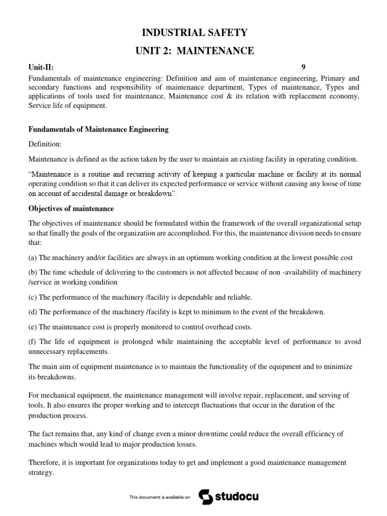 Unit 2 Industrial Safety | PDF