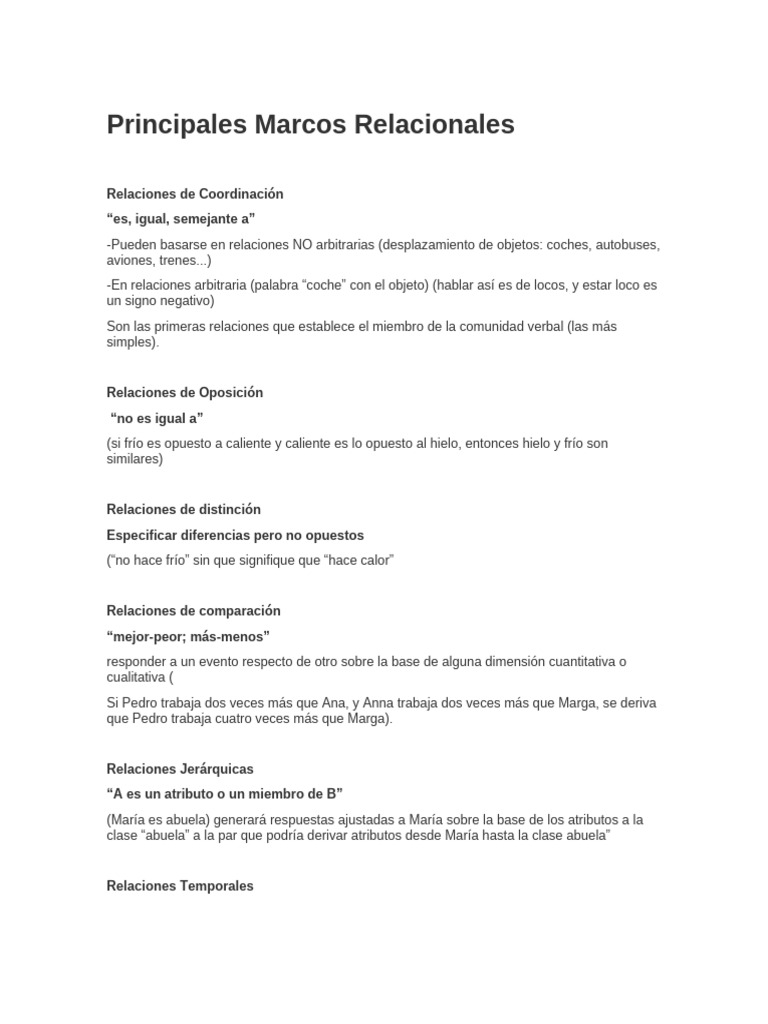 Principales Marcos Relacionales | PDF