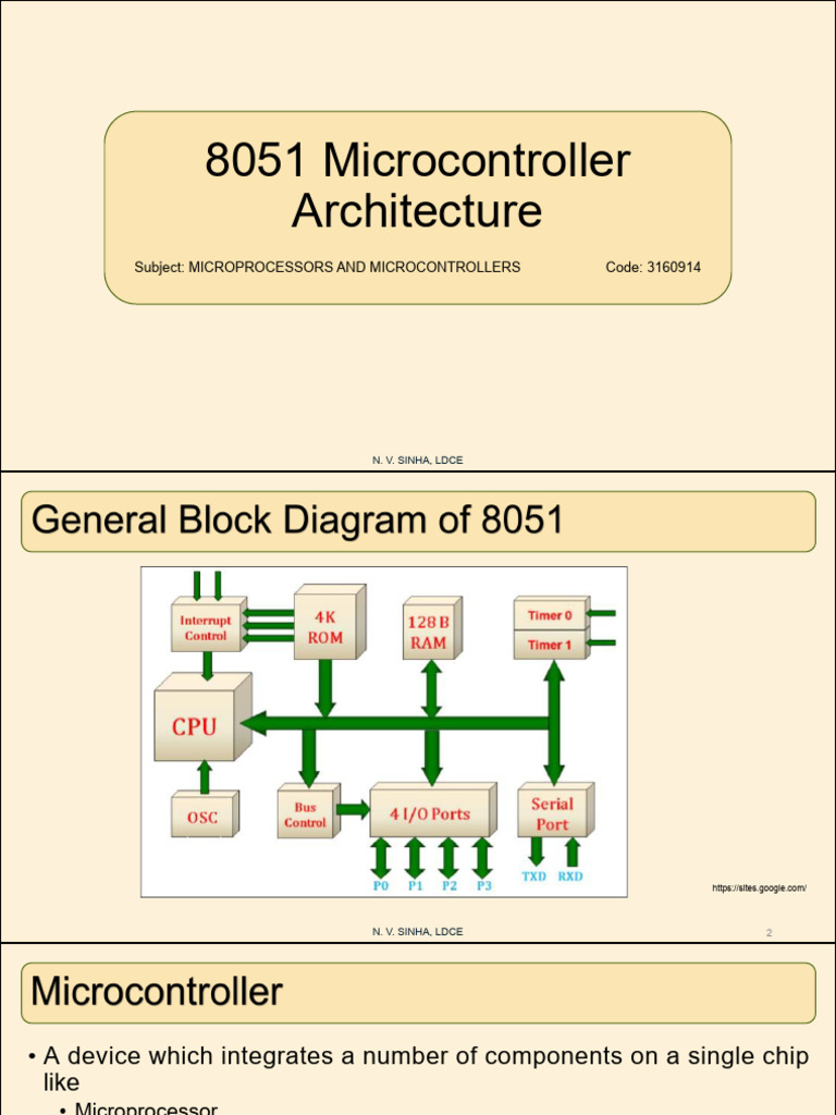 8051 Microcontroller Basic Notes NK Sinha | PDF | Microcontroller ...