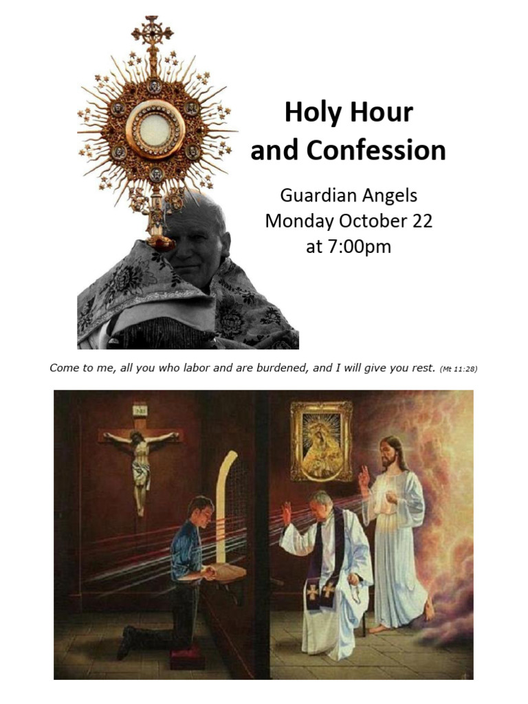 Holy Hour & Confession: Oct 22, 7 PM | PDF