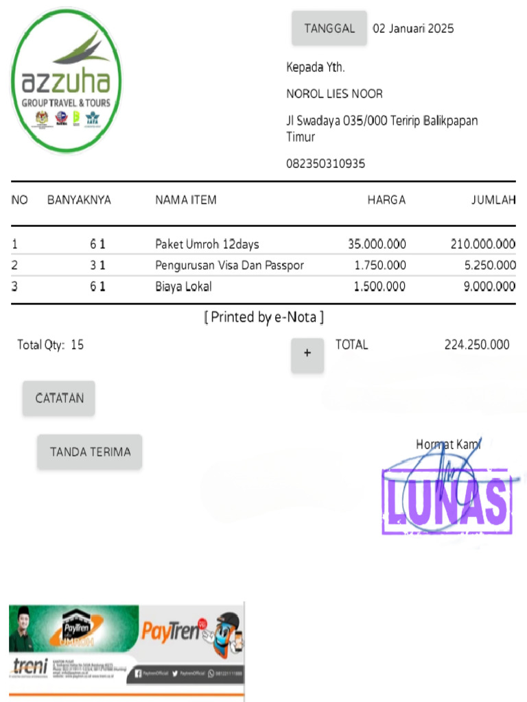 Struk Pembayaran | PDF