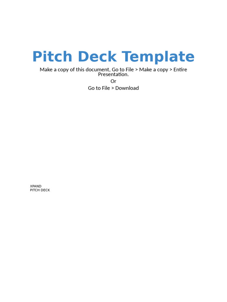 The Pitch Template v2 | PDF