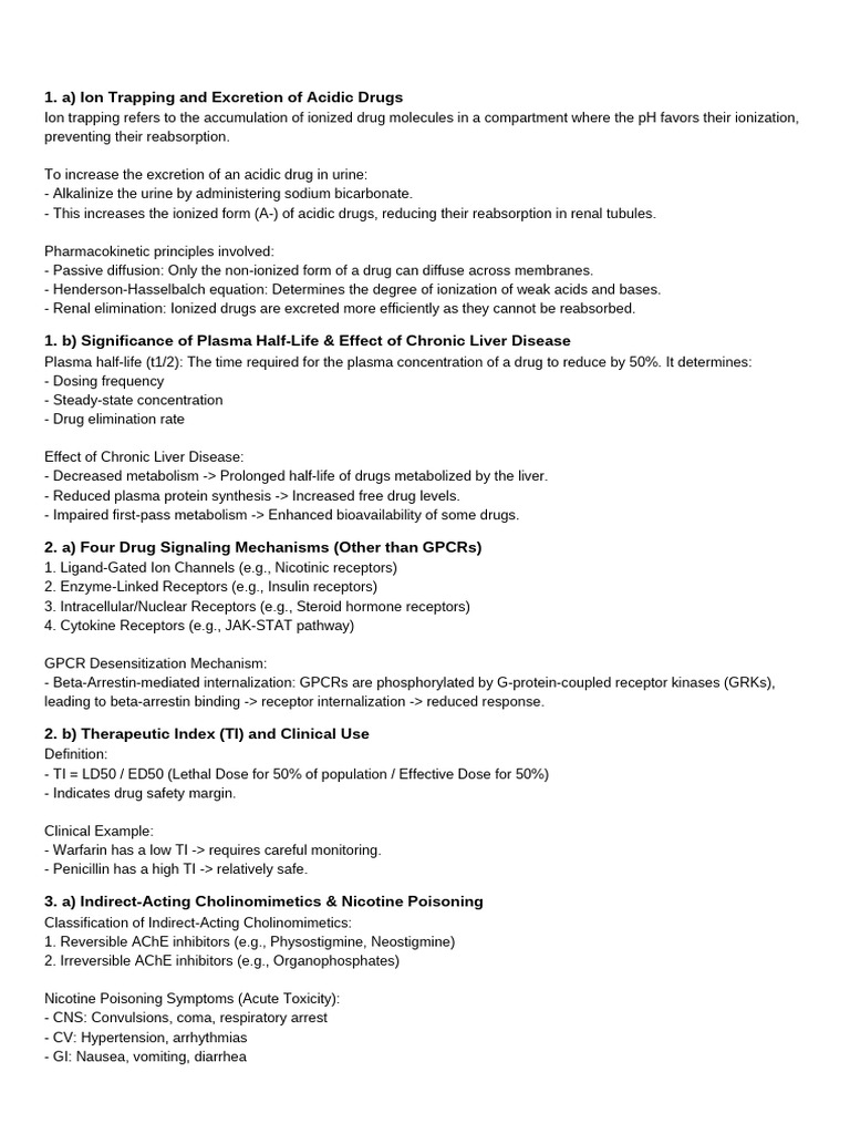 Pharmacology Answers Q1 Q14 Optimized | PDF | Receptor (Biochemistry) | Drugs