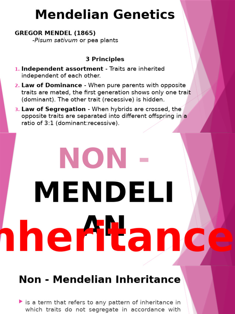 Non Mendelian Inheritance | PDF | Dominance (Genetics) | Allele