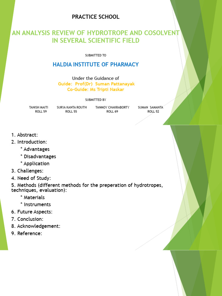 Hydrotropes & It's Uses. | PDF