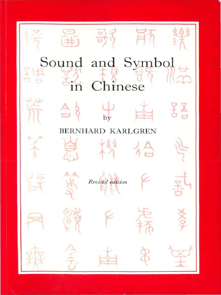 Sound and Symbol in Chinese (Bernhard Karlgren) | PDF | Chinese ...