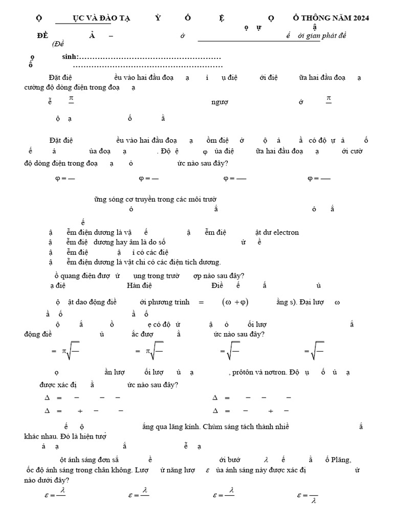 DE VA DAP AN CHI TIET - DE 1 | PDF