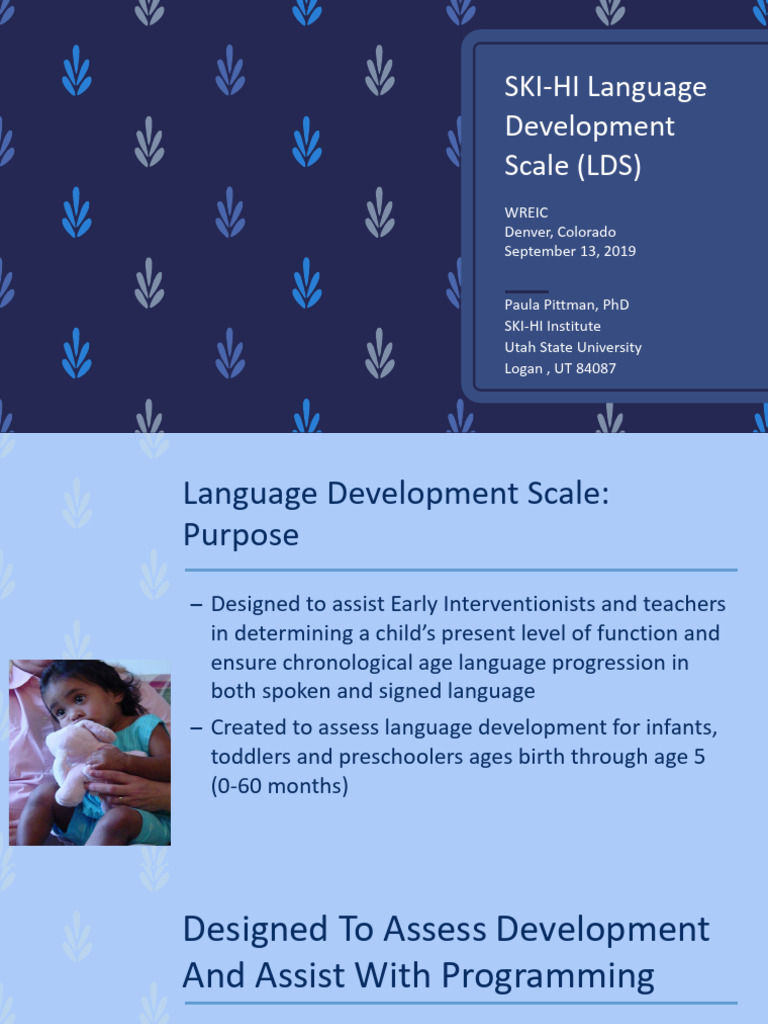 Pittman Language Development Scale | PDF | American Sign Language ...