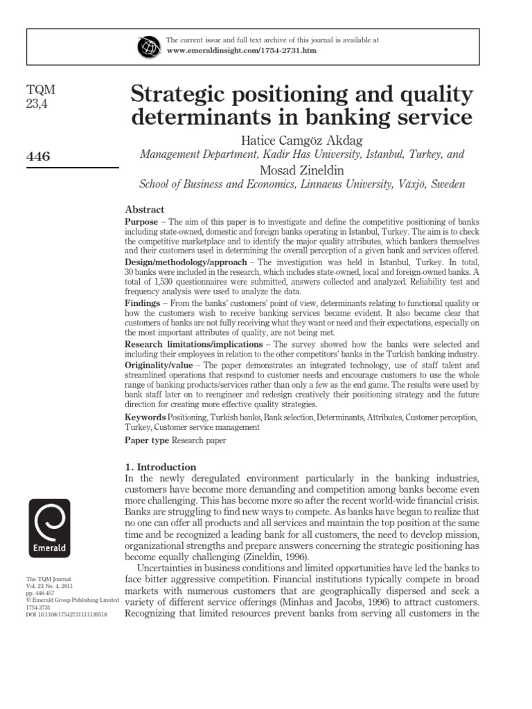 Strategic Positioning | PDF | Banks | Strategic Management
