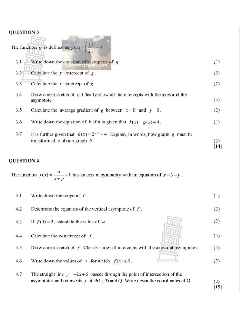 Mathematics Grade 12 Functions | PDF