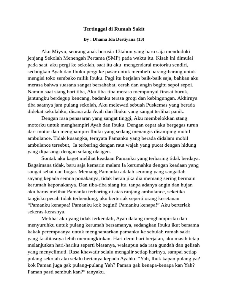 Kisah Kehilangan dan Harapan di RS | PDF