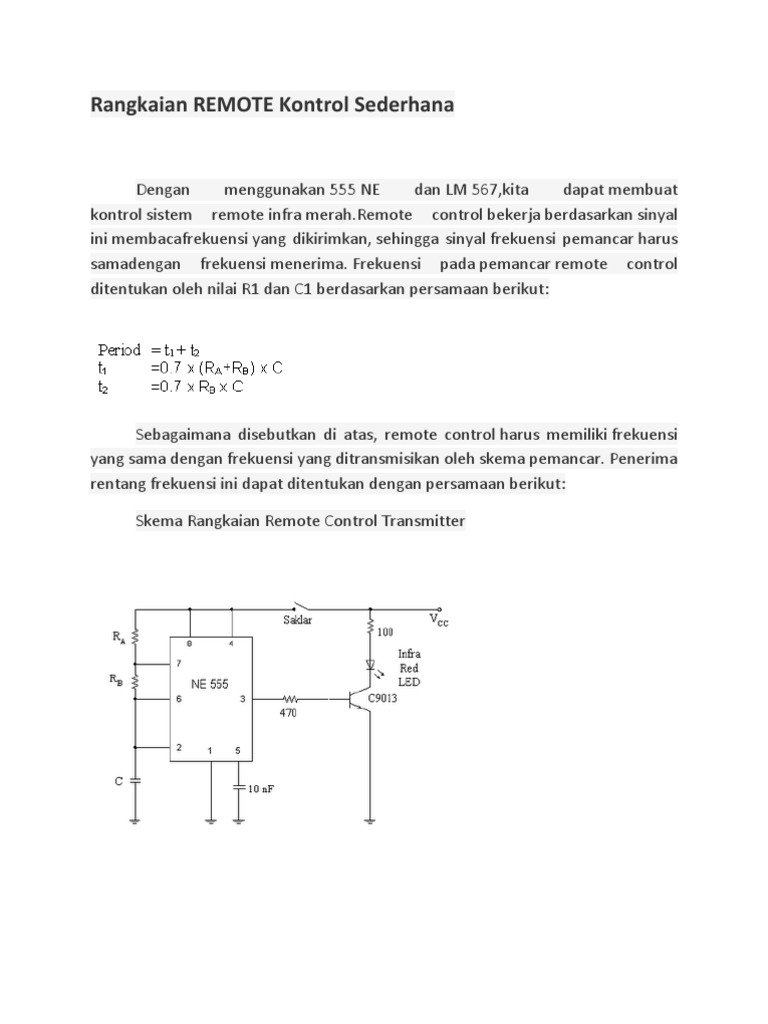 Skema Rangkaian Remote Control Sederhana | PDF | Sains & Matematika