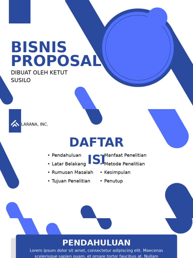 Putih Dan Biru Modern Proposal Bisnis Presentasi | PDF
