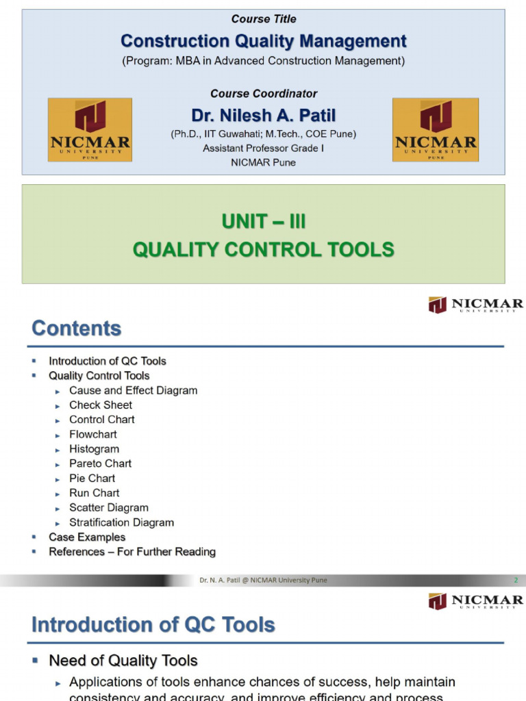 Quality Control Tools | PDF