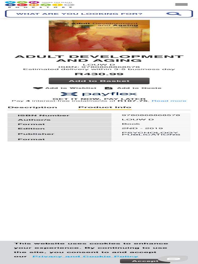 ADULT DEVELOPMENT AND AGEING Van Schaik | PDF