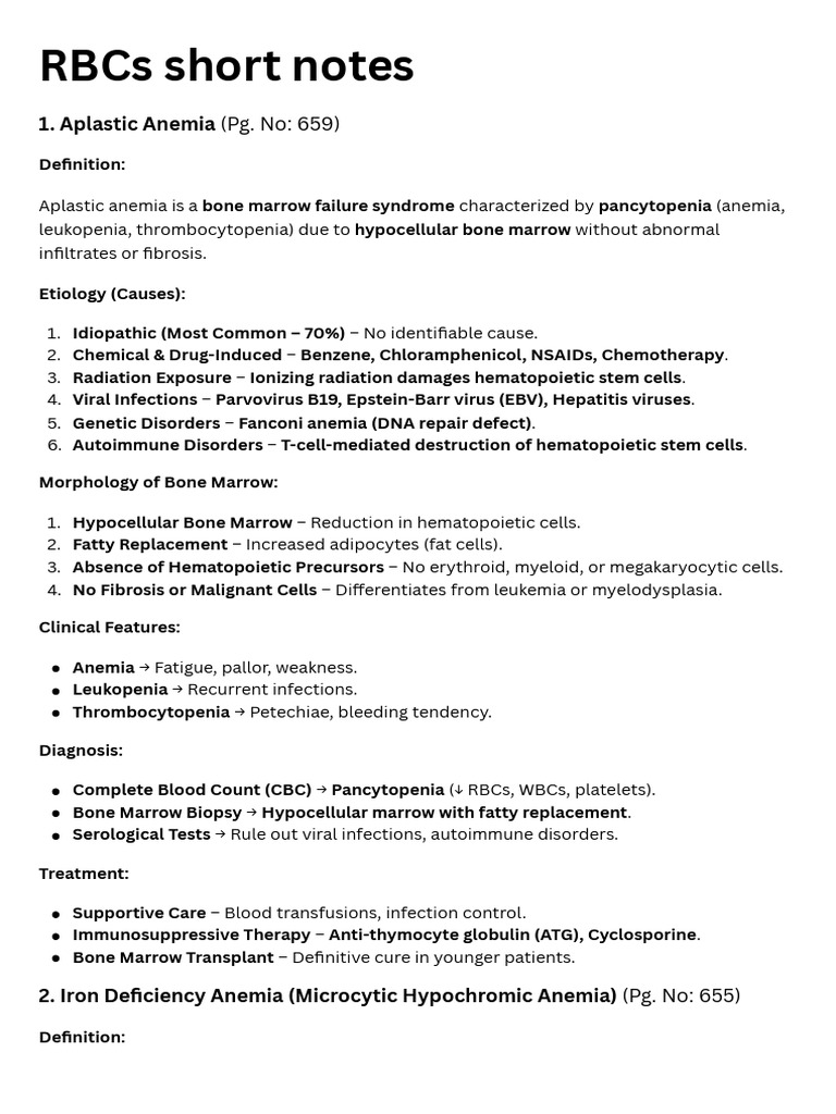 Overview of Anemia Types and Treatments | PDF | Anemia | Body Fluids