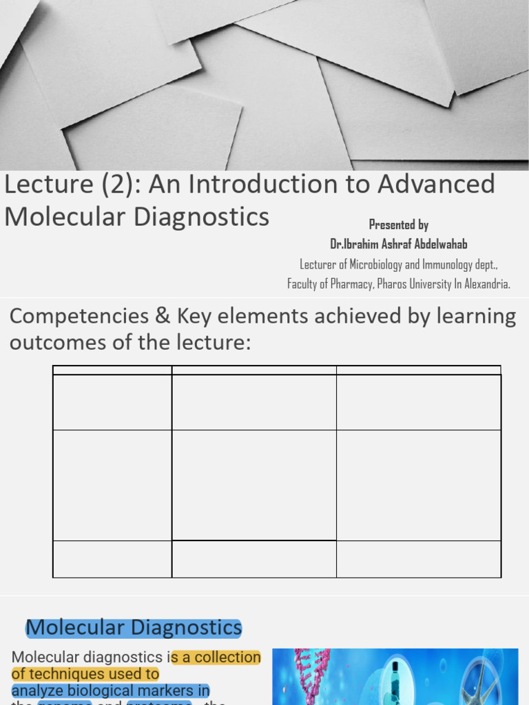 An Introduction To Advanced Molecular Diagnostics | PDF | Molecular ...
