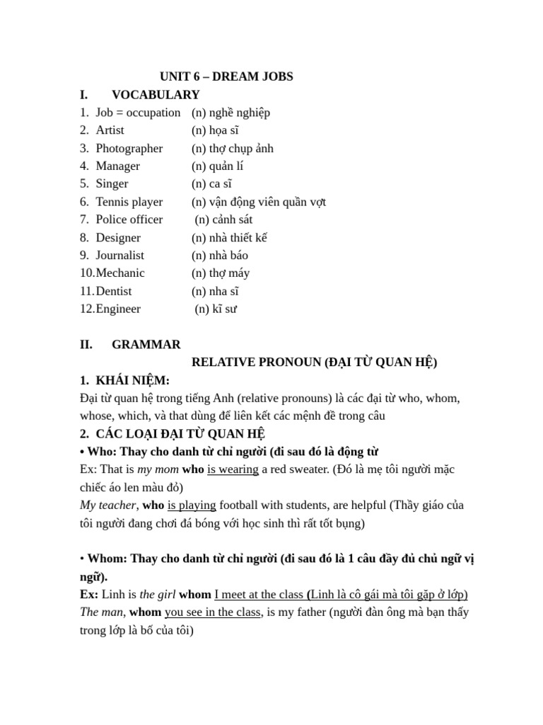 Unit 6 - p1 - Relative Pronoun | PDF