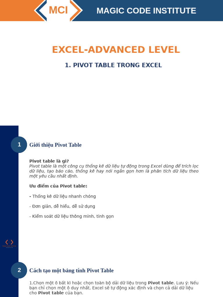 1 - Pivot Table | PDF