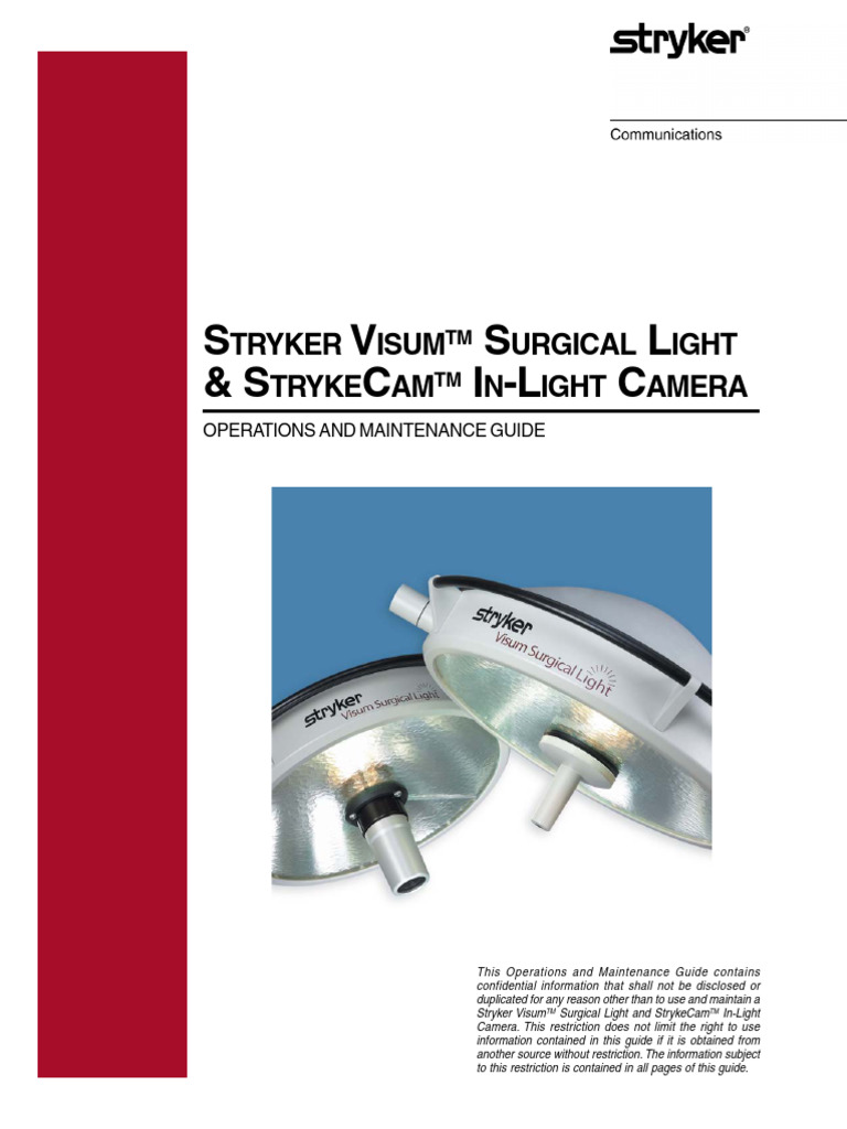 Stryker Visum and Strykecam Operations and Maintenance Manual | PDF ...