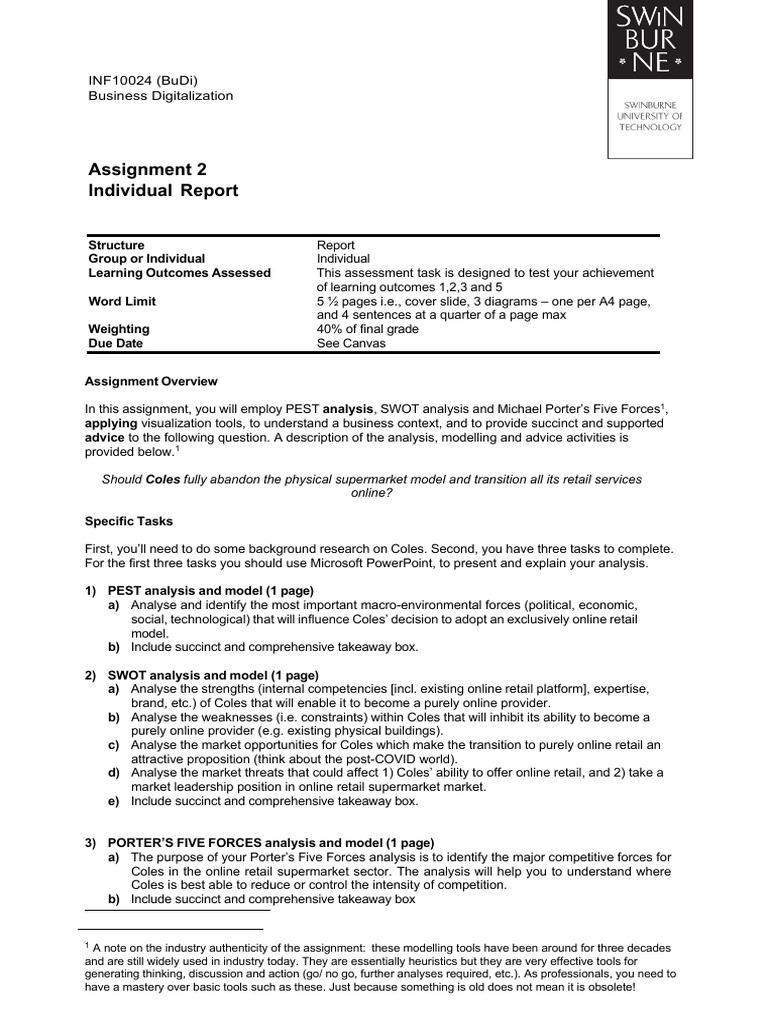 INF10024 - Assignment2 - Description S2 2024-1 | PDF