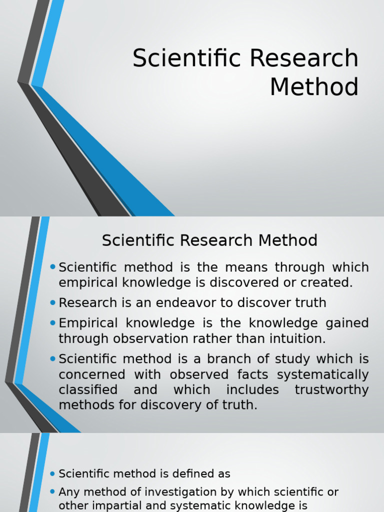 Scientific Research method | PDF