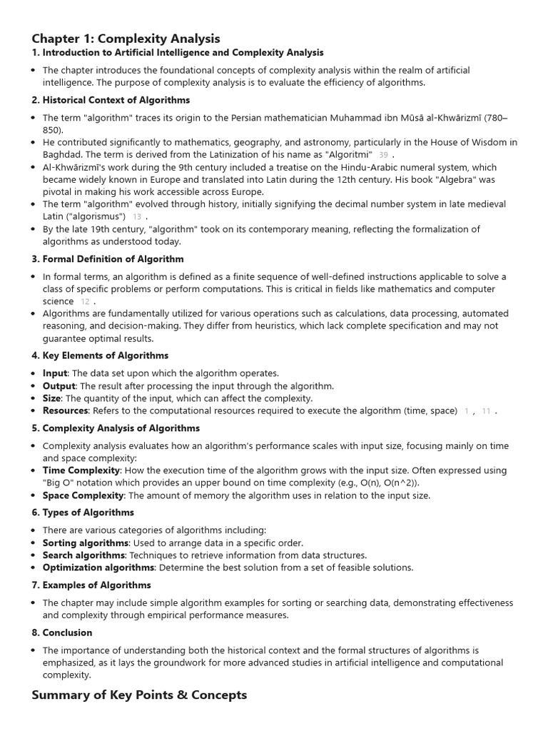 Chap1-1 (IA) Complexity-Intro - PDF - ChatPDF | PDF | Algorithms | Time Complexity